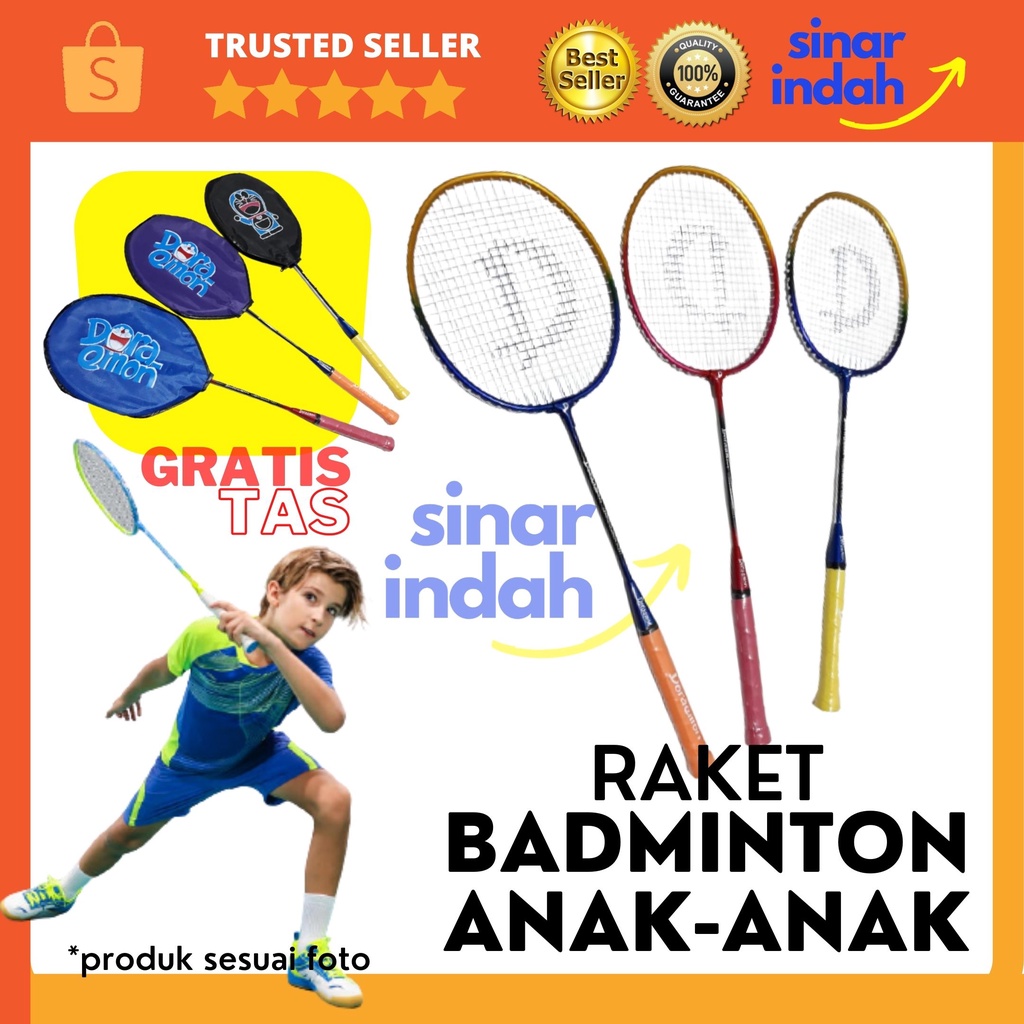 Jual Raket Badminton Anak Raket Bulu Tangkis Anak Raket Murah BONUS TAS ...