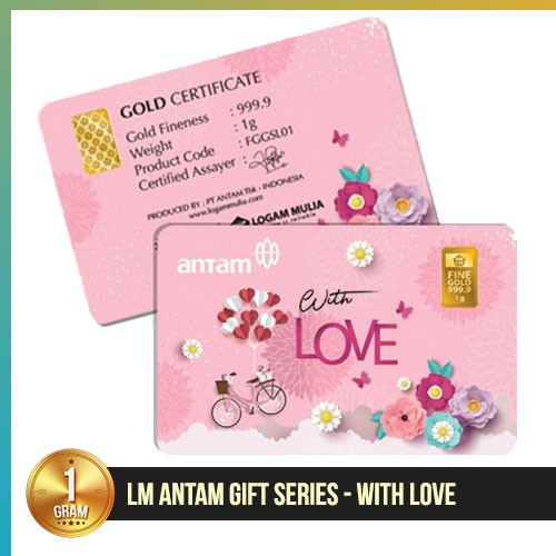 Emas Antam 1 Gram Gift Series - Gift Card With Love | Shopee Indonesia
