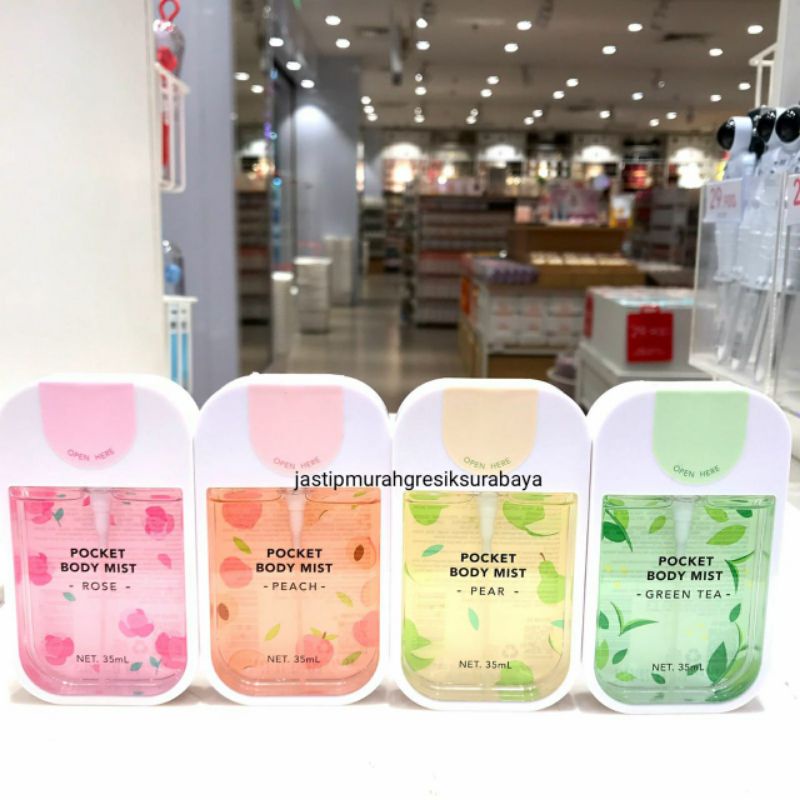 Jual POCKET BODY MIST MINISO 35ML BODY SPRAY PARFUM GREEN TEA ROSE ...