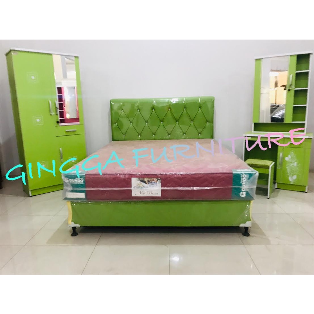 Jual 1 SET KAMAR SET KAMAR MEWAH SET KAMAR KASUR DIVAN LEMARI PAKAIN ...