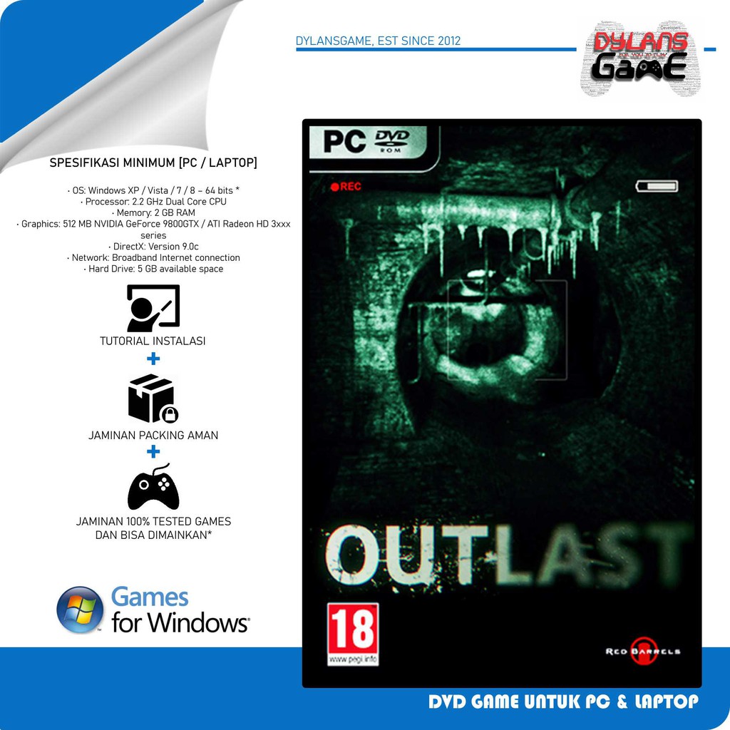 Jual OUTLAST COMPLETE EDITION GAME PC | PC GAMES | DVD GAME PC LAPTOP ...