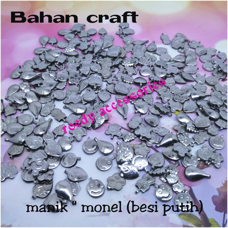 Jual bahan craft manik besi putih (monel) 20 pcs | Shopee Indonesia