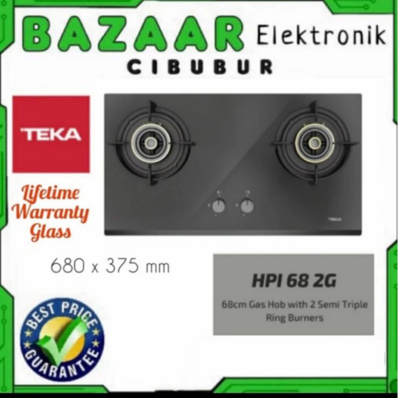 Jual TEKA HPI 68 2G KOMPOR TANAM GAS 68 CM 2 TUNGKU GAS HOB 2 BURNERS | Shopee Indonesia