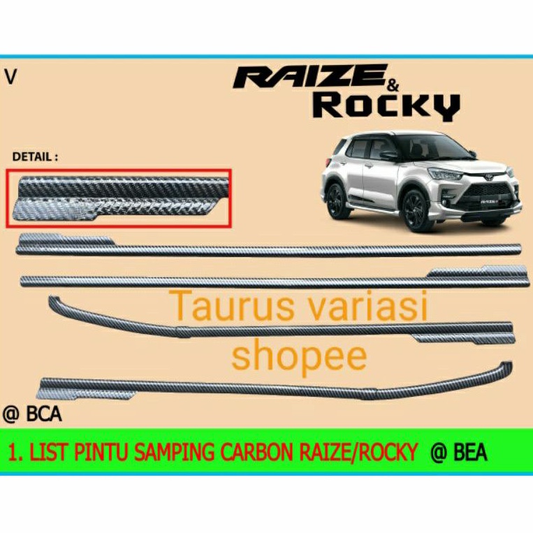 Jual List lis Kaca Samping pintu Window Liner toyota RAIZE / Daihatsu ...