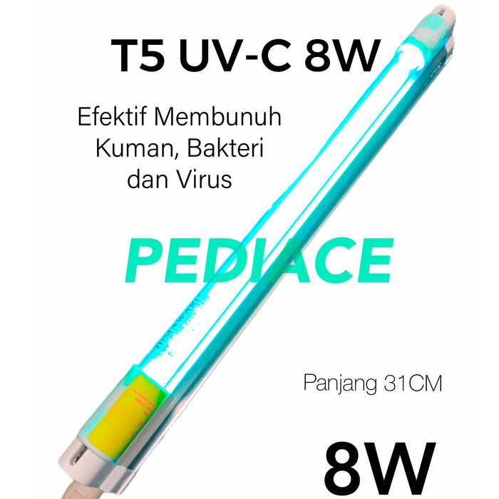 Jual Lampu T5 UVC 8 Watt GL Germicidal Sterilizer Virus Kuman HIMAWARI 1SET | Shopee Indonesia