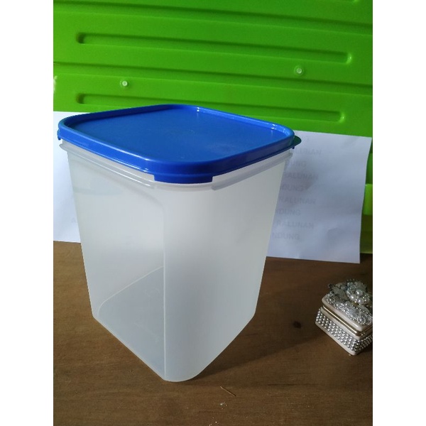 Jual brilliant modular mates square 4 tupperware biru sale jadul BARU ...