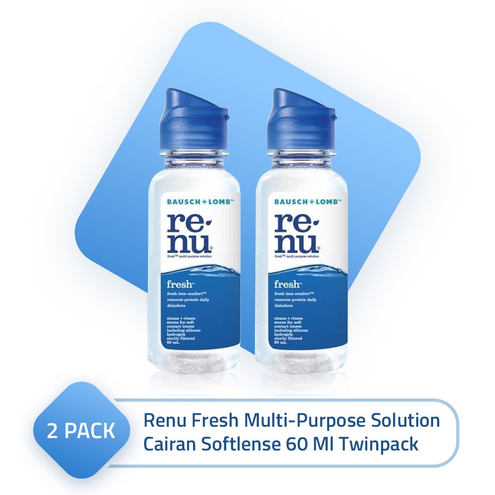 Jual Renu Fresh Multi-Purpose Solution Cairan Softlense 60 Ml Twinpack ...