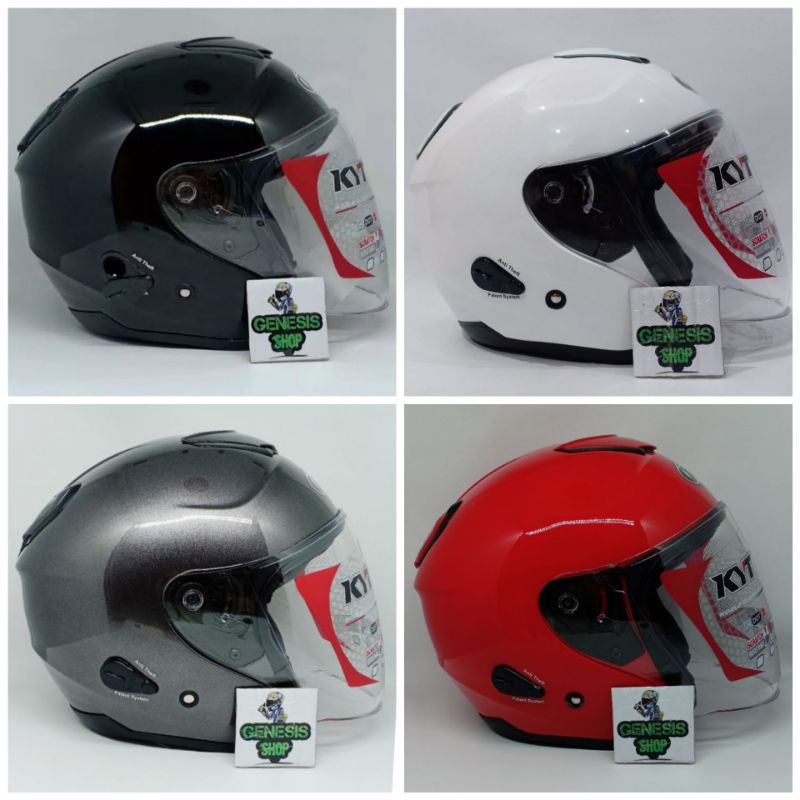 Jual Helm KYT half face helm KYT KYOTO solid polos Indonesia|Shopee ...