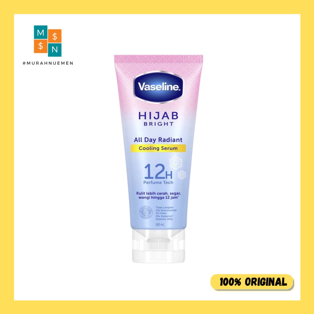 Jual Vaseline Hijab Bright Cooling Body Serum - 180ML | Shopee Indonesia
