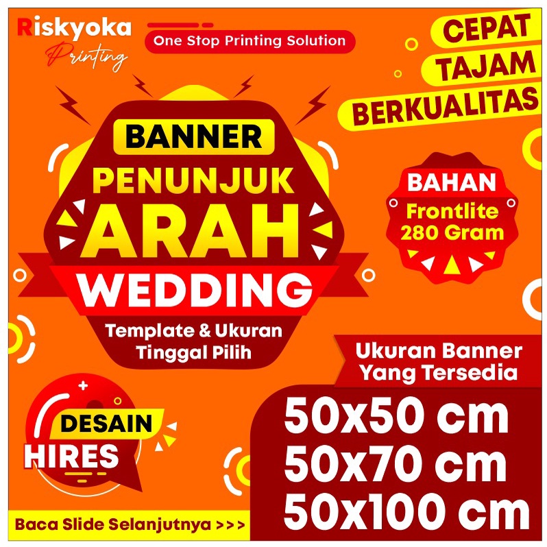 Jual Banner Penunjuk Arah Wedding / Pernikahan / Kawinan | Shopee Indonesia