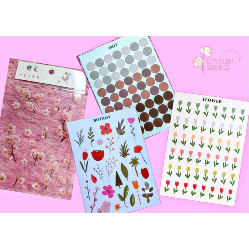 Jual Stiker Bunga/Botany/Flower / Diy Dekorasi Diary Scrapbook Sticker ...