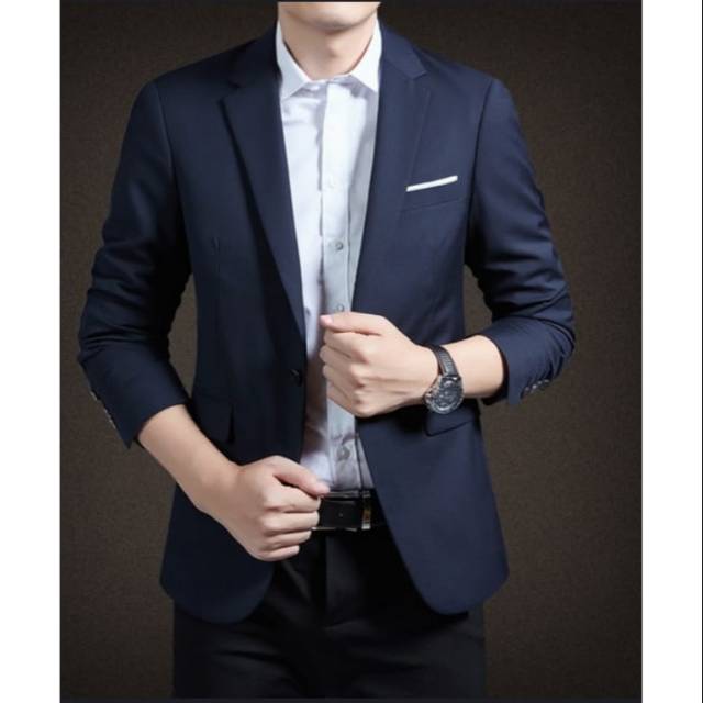 Jual Jas Biru Dongker/Jas biru navy Indonesia|Shopee Indonesia