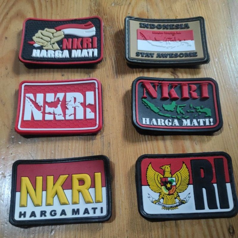 Jual Patch Rubber emblem karet logo NKRI dan Indonesia | Shopee Indonesia