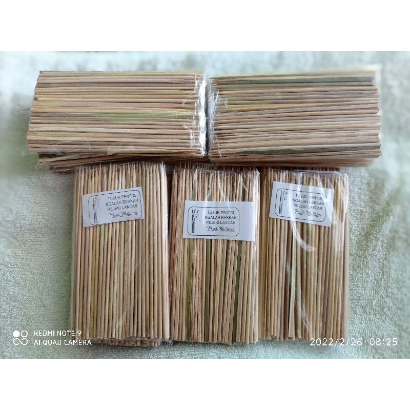 Jual tusuk sate pentol / cilok / aci bulat dan runcing 15cm murah isi ...