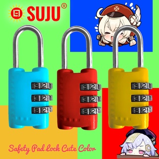 Jual Gembok Keamanan Padlock SUJU Kombinasi 3 Nomor Scroll Pengunci ...