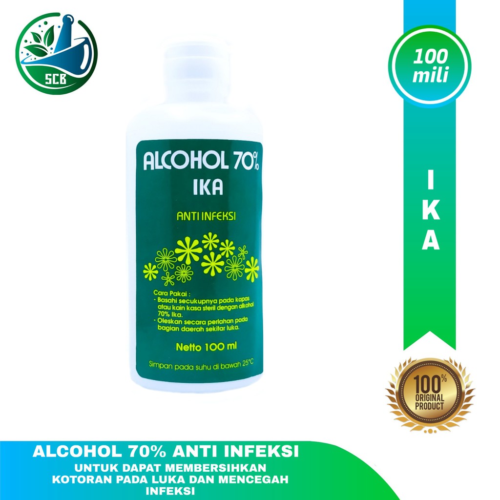 Jual Alkohol Ika 70 persen Sol 100Ml -Antiseptik -Disenpektan Indonesia ...