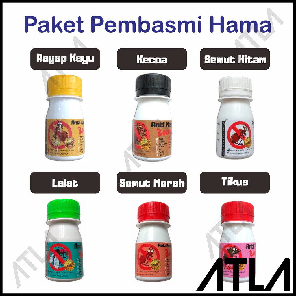 Jual Paket Racun Pembasmi Hama Obat Anti Rayap Kayu Tikus Kecoa Semut ...