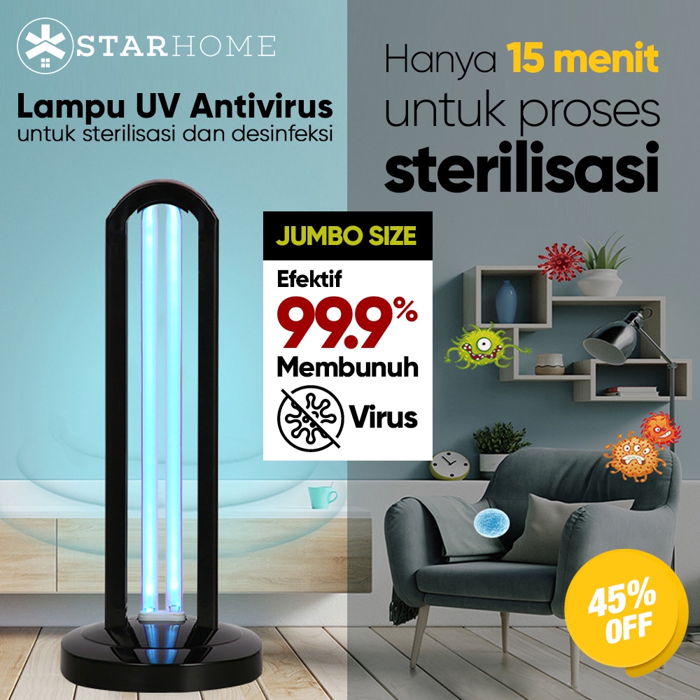 Jual Lampu Sterilisasi UV Lampu Ultraviolet Anti Kuman dengan Ozon dan 3 Fungsi Pengaturan Waktu ...