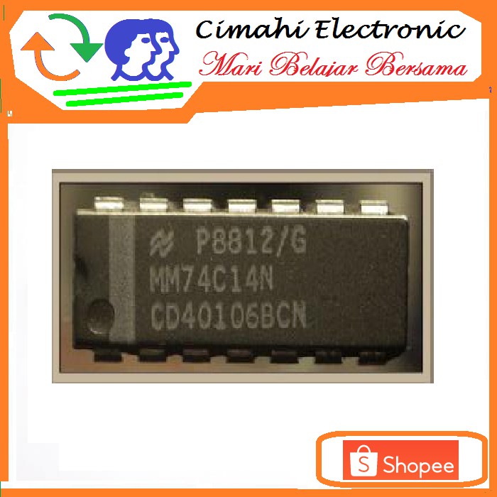 Jual IC-74LS14 atau 74HC14 atau 7414 -40106-HEX-schmitt-trigger-not ...