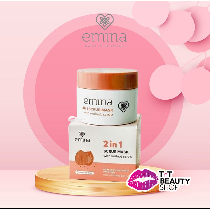 Emina 2 in 1 Scrub Mask With Walnut Scrub | Masker Wajah 2in1 50 ML ...
