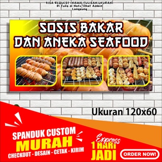 Jual Banner Sosis Bakar Aneka Sate Seafood, Spanduk Sosis Bakar Aneka ...