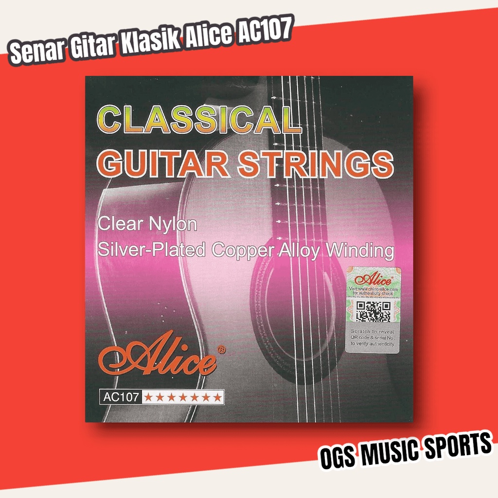 Jual Senar Gitar Klasik Alice AC107 Hard Tension Set 6 senar | Shopee ...