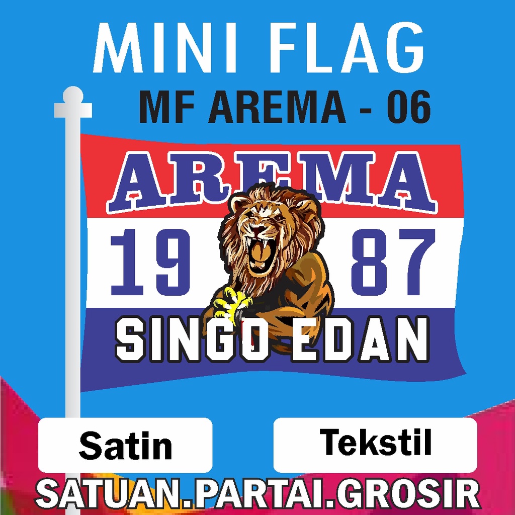 Jual Cetak Bendera Printing Motif AREMA / Mini Flag Custom AREMA ... Jual Cetak Bendera Printing Motif AREMA / Mini Flag Custom AREMA ...