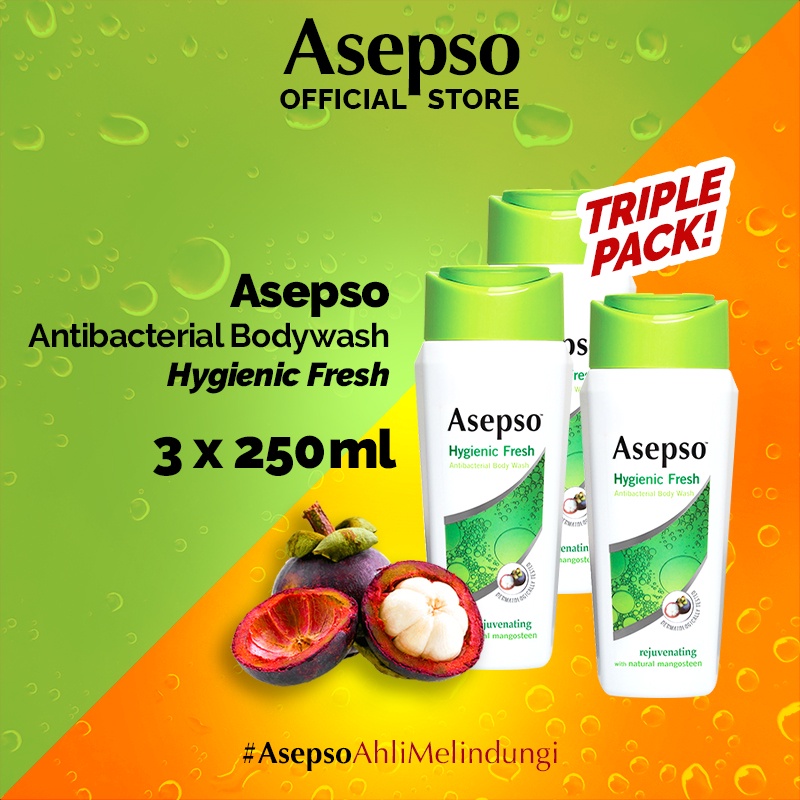 Jual ASEPSO BUNDLING 3 PCS Sabun Cair Body Wash Hygienic Fresh - 250 ml | Shopee Indonesia