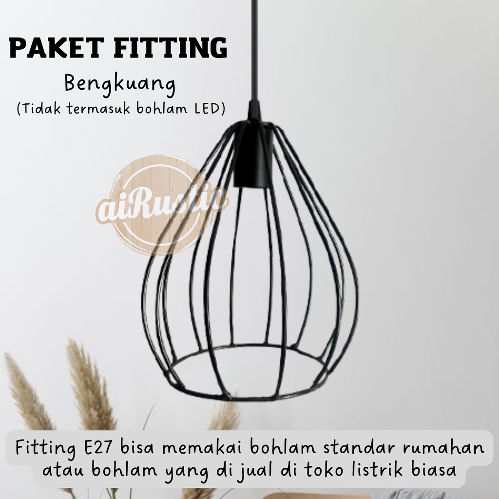 Jual Lampu gantung besi hias gantung model bengkuang dekorasi rumah ...