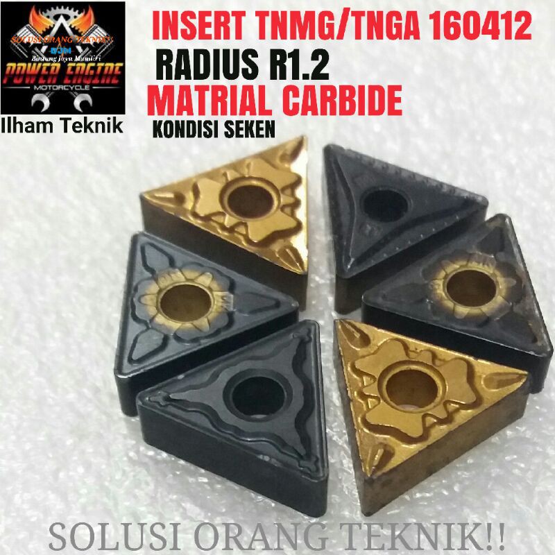 Jual INSERT bubut pahat bubut insert Carbide insert TNMG/TNGA 160412 atau MATA HOLDER atau PISAU ...