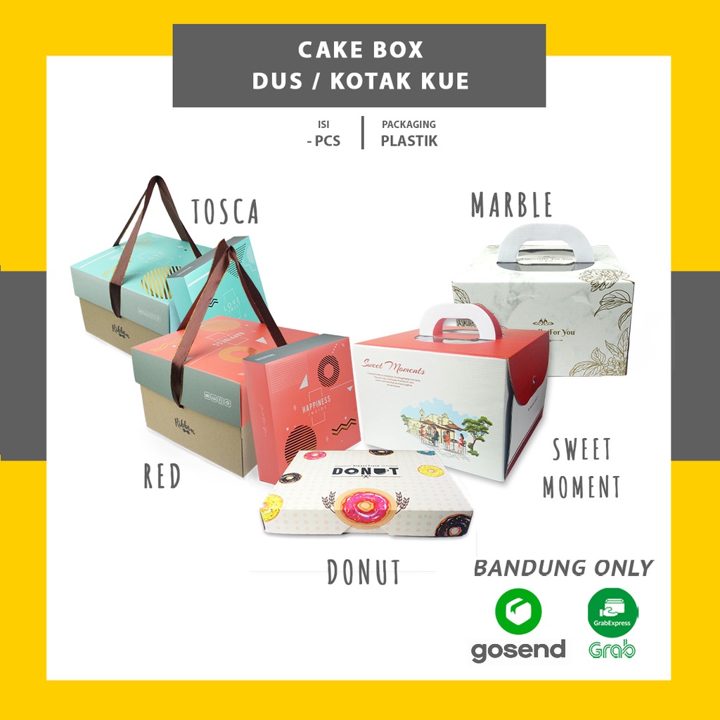 Jual CAKE BOX CAKE BOKS - KOTAK KUE BOKS DUS KUE - BOX BOLU KOTAK BOLU ...