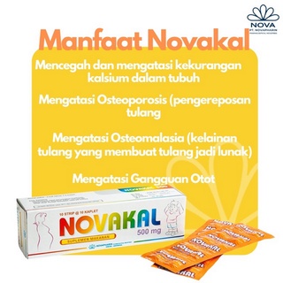 Jual (STRIP isi 10) NOVAKAL 500mg EXP 2026 Calsium Lactate Suplemen ...