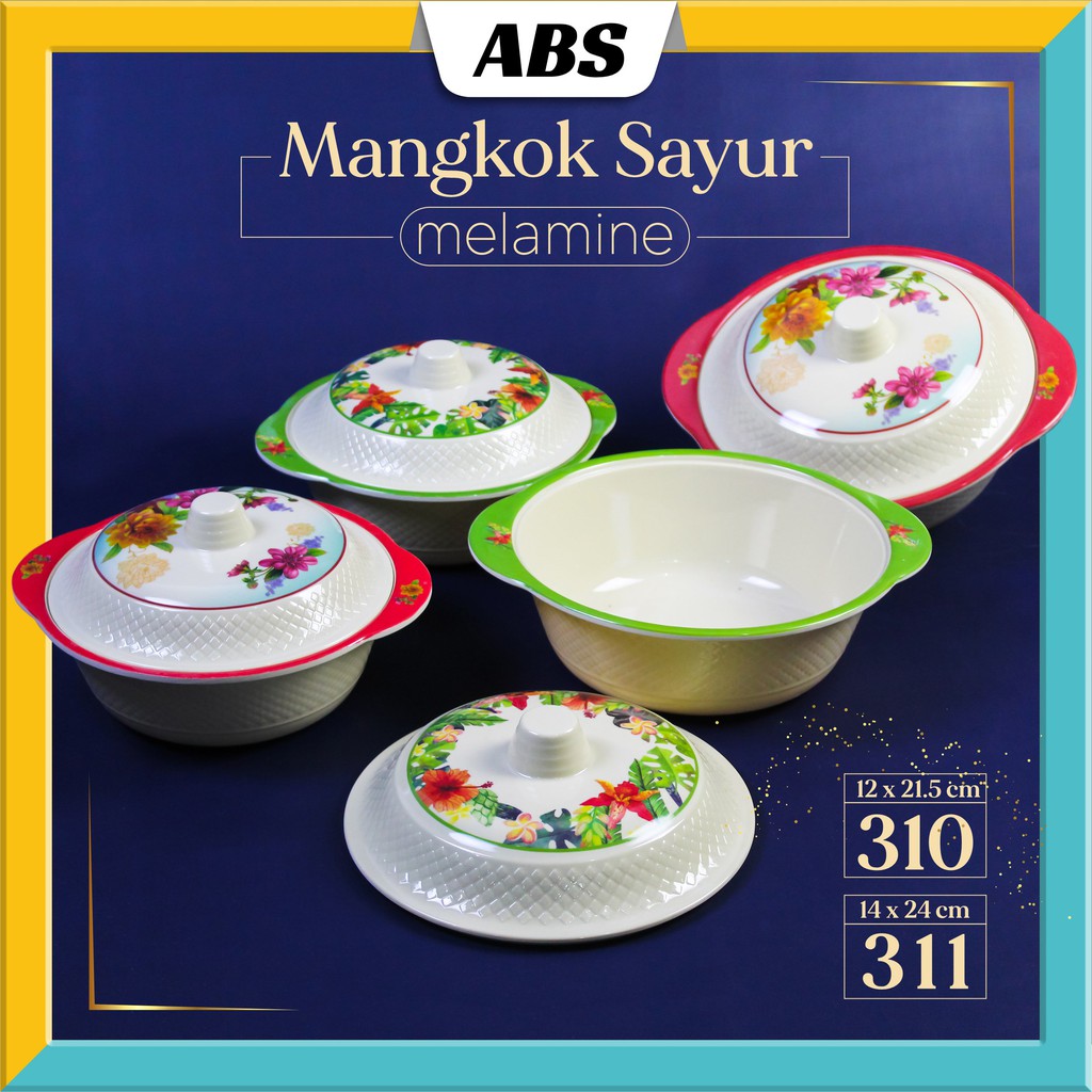ABS MANGKUK SUP MELAMINE PREMIUM 11INCH + TUTUP MANGKOK MANGKUK MELAMIN ...