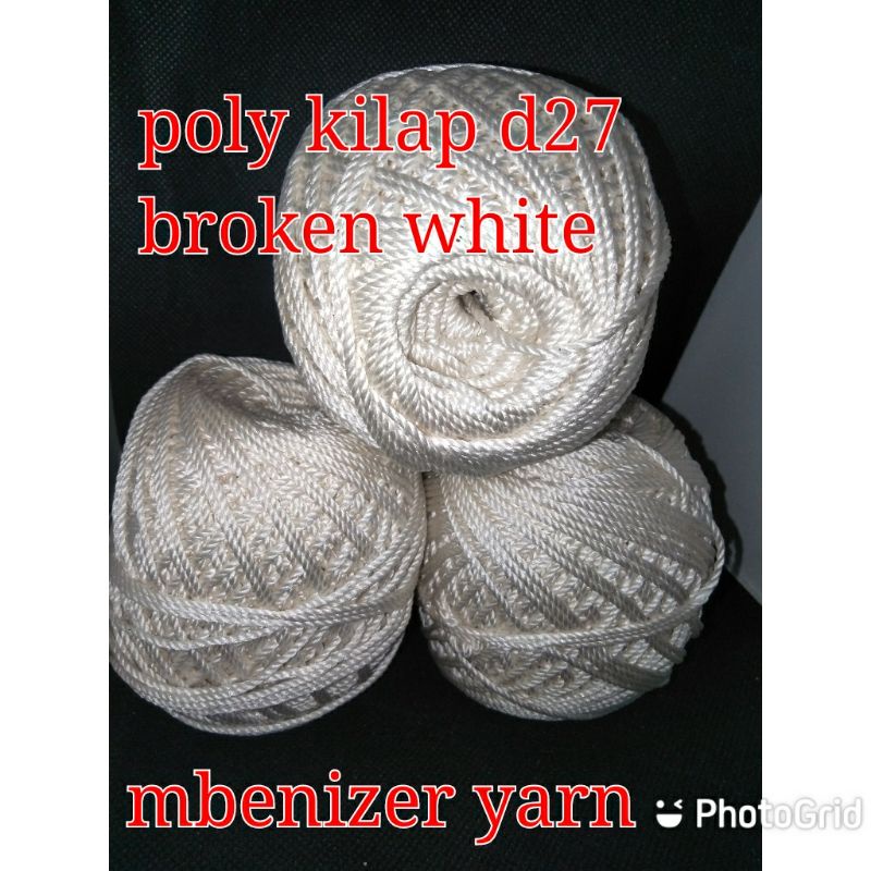 Jual POLY KILAP D27 WARNA BROKEN WHITE/BW | Shopee Indonesia