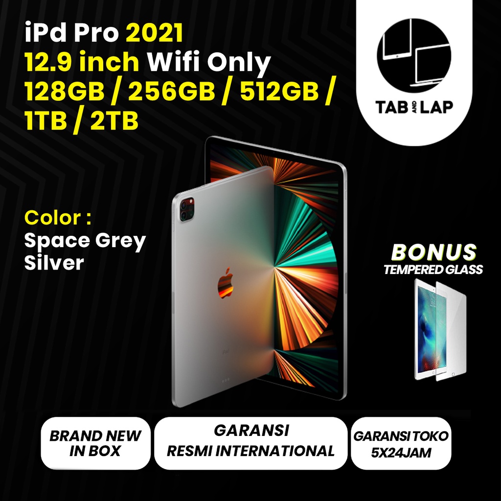 Jual Tablet Pro M1 2021 12.9 Inch 128GB 256GB 512GB 1TB 2TB Wifi Only ...