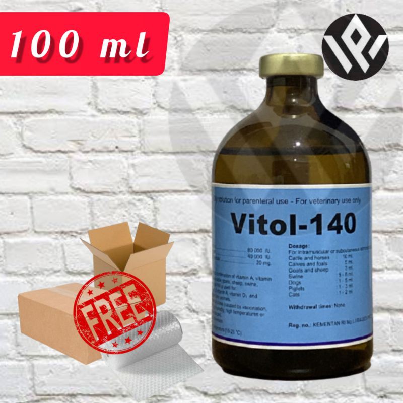 Jual Vitol 140 Vol 100 ml Vitamin ADE Pemacu Pertumbuhan Hewan | Shopee Indonesia
