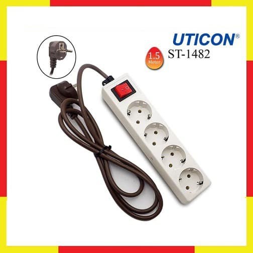 Jual Stop Kontak Stopkontak Colokan Listrik 4Lubang Uticon ST-1482 ...