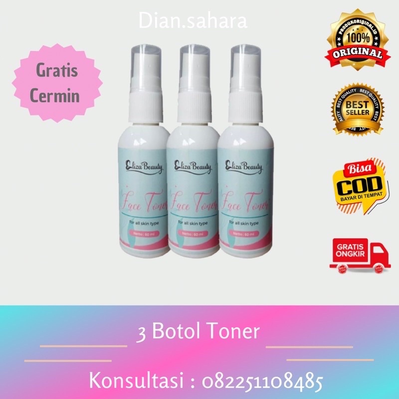 Jual 3 botol Toner eliza beauty original (leader resmi) | Shopee Indonesia