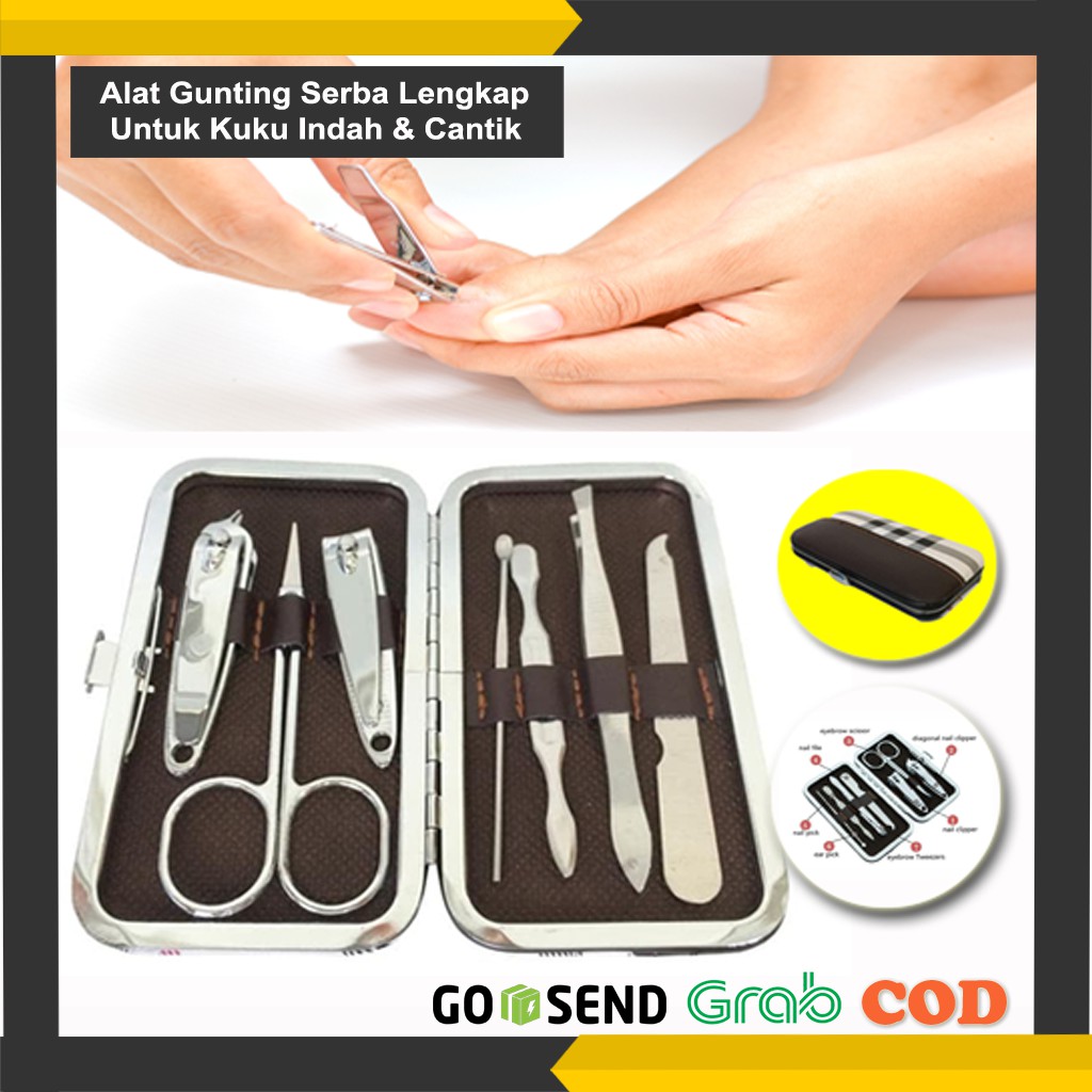 Jual Alat Gunting lengkap Untuk Perawatan Kuku Indah dan Cantik 1 set 7 ...