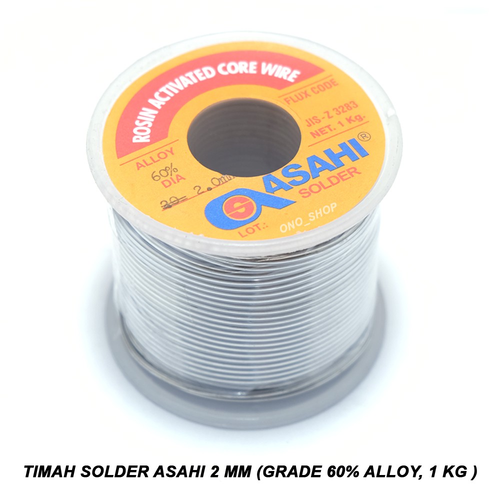Jual Timah Solder Asahi 2 mm (Grade 60% Alloy, 1 KG ) | Shopee Indonesia
