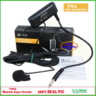Jual Mic Toa ZM 361 Mikropon Jepit / Mix Clip on Mikrofone Kancing / Mik Kabel Bergaransi Resmi ...