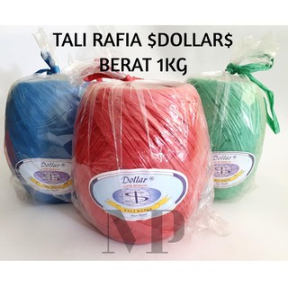 Jual Tali Rafia Merk Dollar 1 KG Tali Plastik Warna Warni Kuat Gulung ...
