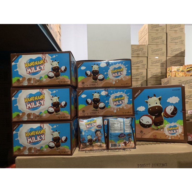 Jual Permen Nano Nano Milky Susu Coklat Kemasan 1 box isi 30 bungkus ...