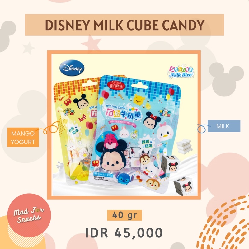 Jual Disney Milk Cube Candy (Mango Yogurt/ Milk) | Shopee Indonesia