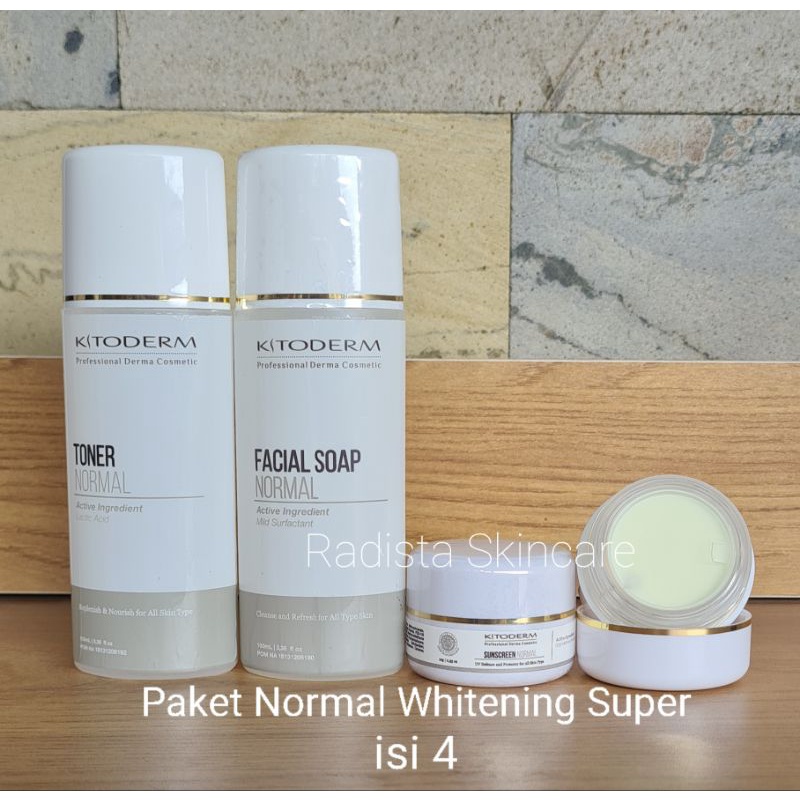 Jual Kitoderm Paket Normal Whitening Glowing BPOM | Shopee Indonesia