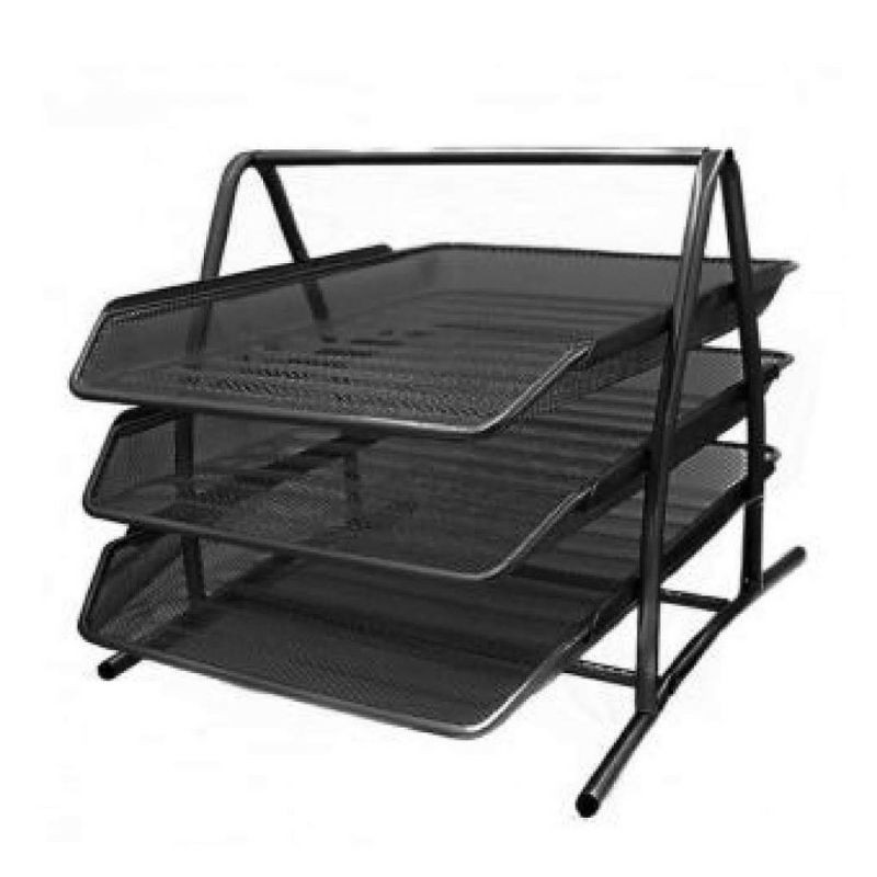 Jual Rak Kertas Dokumen Document Tray Besi 3 Susun Bak Surat jaring ...