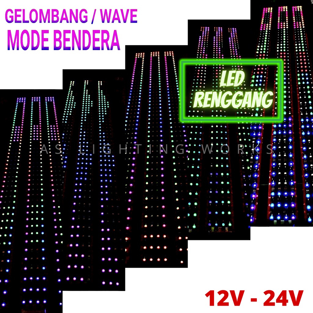 Jual Lampu Led Strobo Wave 4 Baris Mode Bendera LED RENGGANG Variasi ...