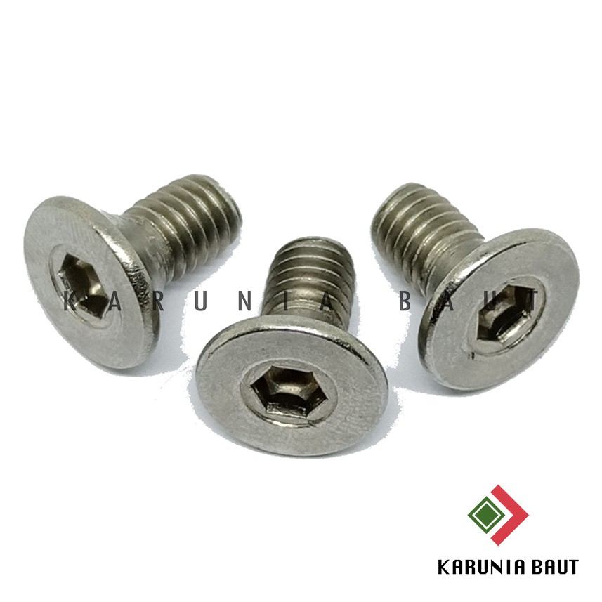 Jual BAUT JFL VERSENG M5 STAINLESS STEEL DIAMETER DRAT 5 MM PITCH DRAT 0.8 MM KUNCI L HEXAGON 3 ...