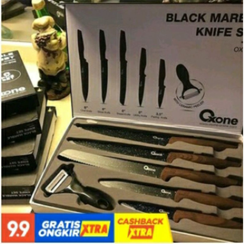 Jual Oxone Ox-605 pisau Set Black Marble Original | Shopee Indonesia