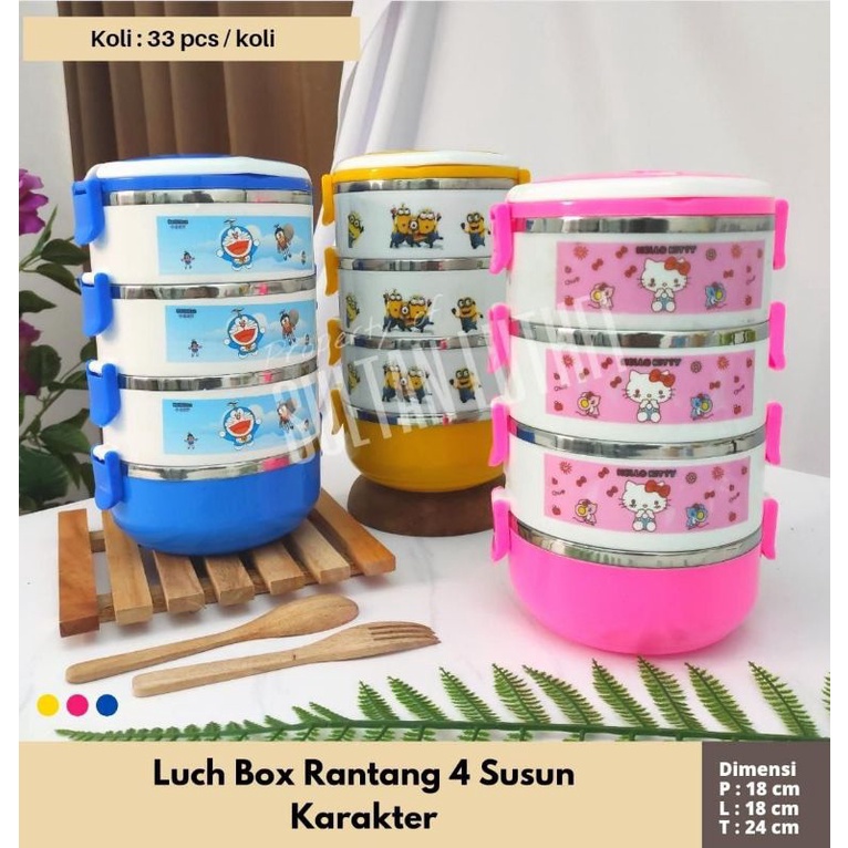Jual Rantang susun 4 Karakter Lunch Box | Shopee Indonesia